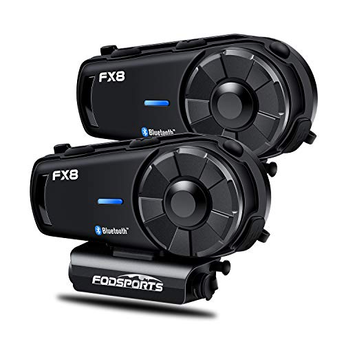 FODSPORTS FX8 Motorcycle Bluetooth Intercom with Noise Cancellation ...