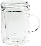 Glass Tea Infuser Mug/Cup with Lid 350ml - Chiswick Tea Co: Amazon.co ...