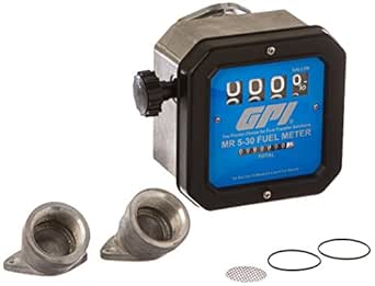 GPI 126300-05 MR 5-30 Series Mechanical Fuel Meter, Aluminum, MR 5-30 ...