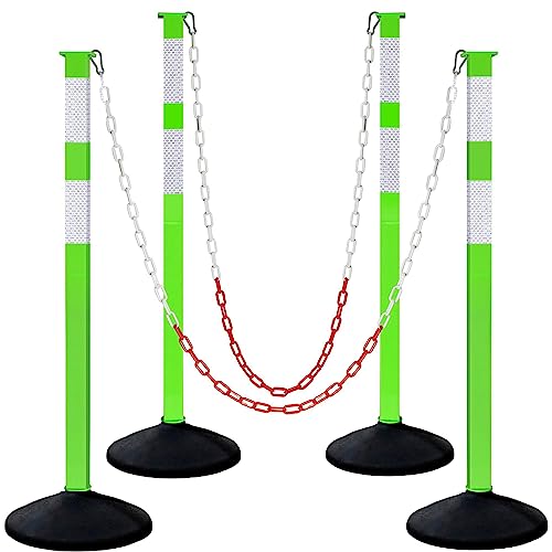 Traffic Delineator Post with Weighted Base & Reflective Collars ...