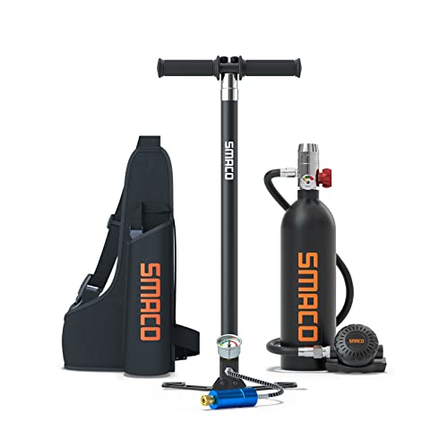 SMACO Scuba Tank Diving Gear for Diver 1L Mini Scuba Tank Oxygen ...