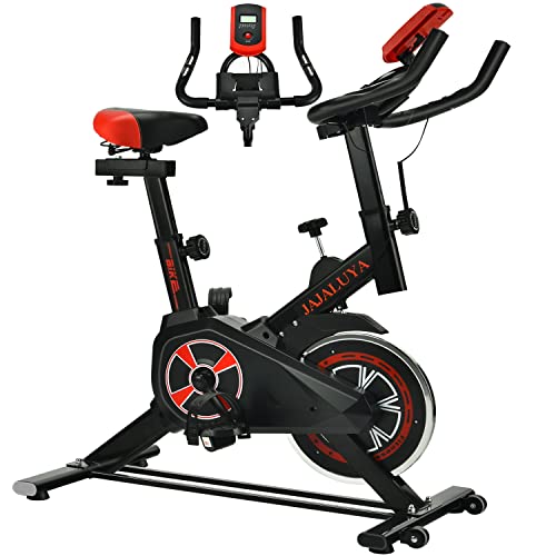 JAJALUYA Exercise Bikes Indoor Cycling Bicycle with Ipad Mount and ...