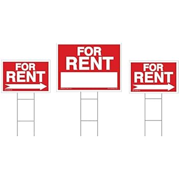 Amazon.com : Pack of (2), Custom For Rent Yard Sign, Real Estate Agent ...
