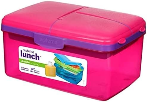 Sistema Quaddie Lunch Box (2L, Pink) price in Egypt | Amazon Egypt ...
