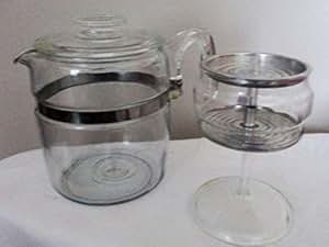 Amazon.com: Vintage Pyrex Flameware Percolator w/ Glass Stem and Basket ...