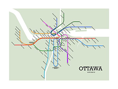 Amazon.com: Ottawa Subway Map: Handmade