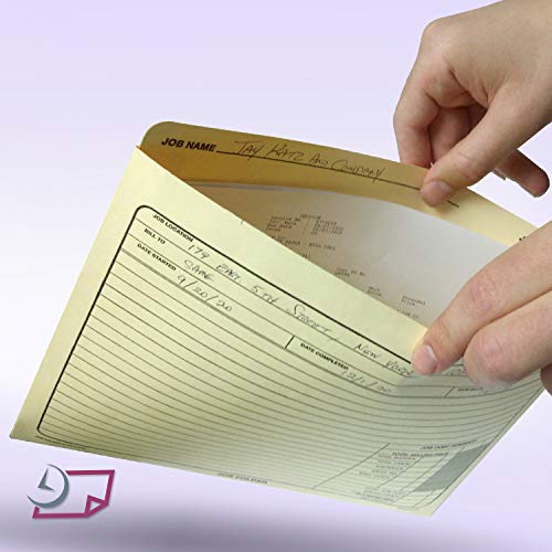 (Pack of 50) Classic Manila File Jacket 10” x 12” Job Folders – Heavy ...