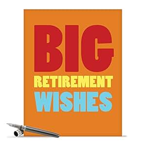 J2734RTG Jumbo Retirement Card: Big Retirement Wishes With Envelope ...