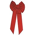 Rocky Mountain Goods Red Bow - Christmas Wreath Bow - Great for Large ...