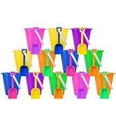 Amazon.com: 4E's Novelty 12 Sets 5.5" Sand Buckets and Shovels for Kids ...