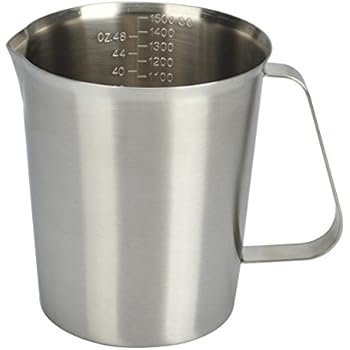 Amazon.com: Stainless Steel Liquid Measuring Cup for Kitchen Large ...