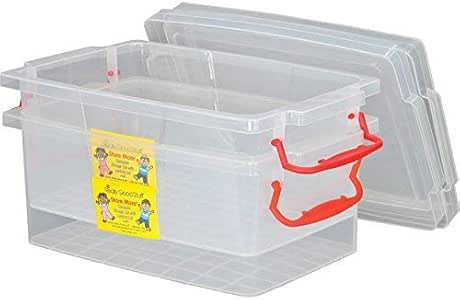 Amazon.com: Really Good Stuff Large Clear Plastic Stackable Storage ...