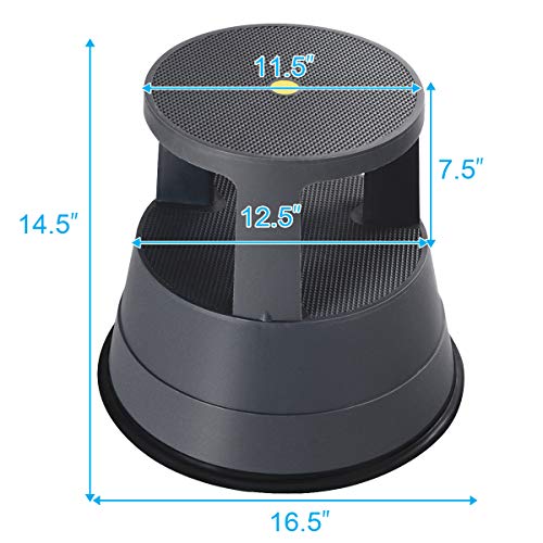 Giantex Rolling Step Stool Kick Stool Ladder w/Non-Slip Platform ...