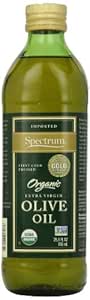 Amazon.com : Spectrum Organic Olive Oil, Unrefined Extra Virgin, 25.4 ...