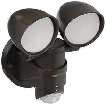 16W (100W Equiv.) Dual-head LED Outdoor Security Light, ETL-Listed ...