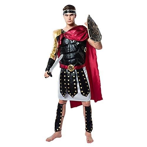 ReneeCho Men Roman Gladiator Solider Costume Halloween Adults Soldier ...