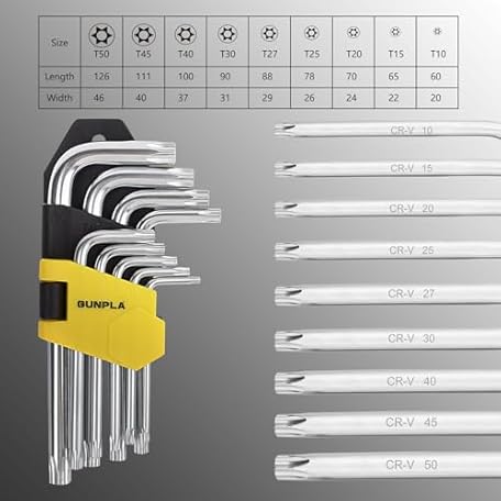 Mua Gunpla T-Profile Allen Key Set, 9 Pieces, with Face Hole, Allen Key ...