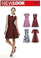 Amazon.com: Simplicity New Look Pattern 6299 Misses Dress with Neck and ...