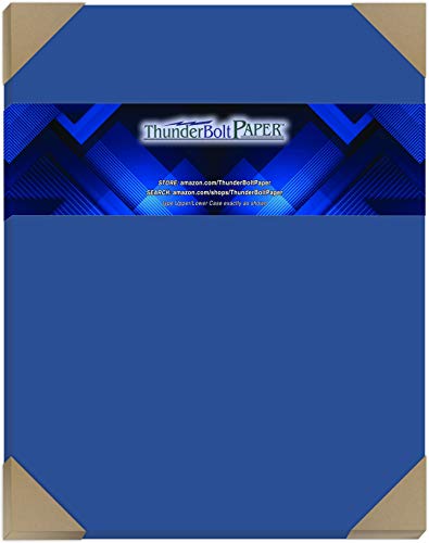 25 Bright Royal Blue Color 65# Cover/Card Paper Sheets 11 X 17 Inches ...