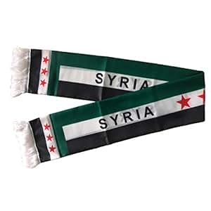Amazon.com: Unisex Syria Flag Scarf Arabian Shemagh Shawl Desert ...