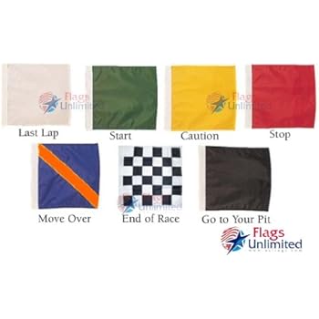 Amazon.com : Auto Racing Flag Set (7 Flags) 24 in. x 30 in. : Garden ...