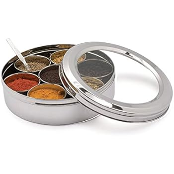 Amazon.com: Shradha Trading Stainless Steel Transparent Masala Box ...