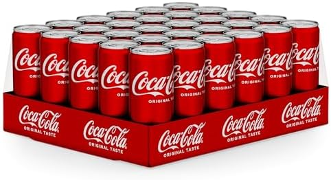 Coca-Cola Original Taste, Carbonated Soft Drink, Can 250ml, pack of 30 ...
