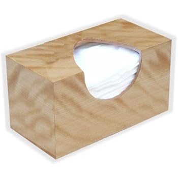 Amazon.com: Wooden Tissue Box Cover in Figured Birch Veneer Rectangular ...