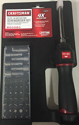 Craftsman 43-pc 4x Ratcheting Screwdriver Set - Hat Last