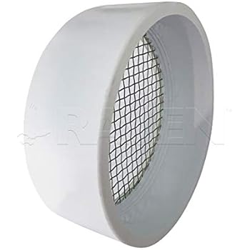 Raven R1510 4 inch PVC Termination Vent with Stainless Steel Screen, 4 ...