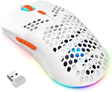 Wireless Gaming Mouse,Honeycomb Ultralight 6 Programmable Buttons ...