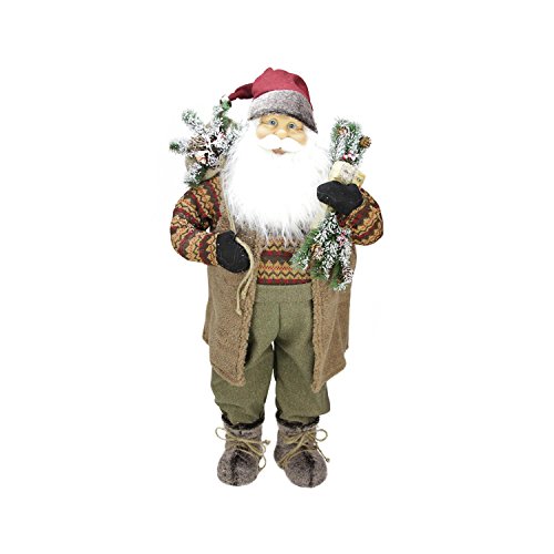 Amazon.com: Northlight 36" Country Rustic Standing Santa Claus ...