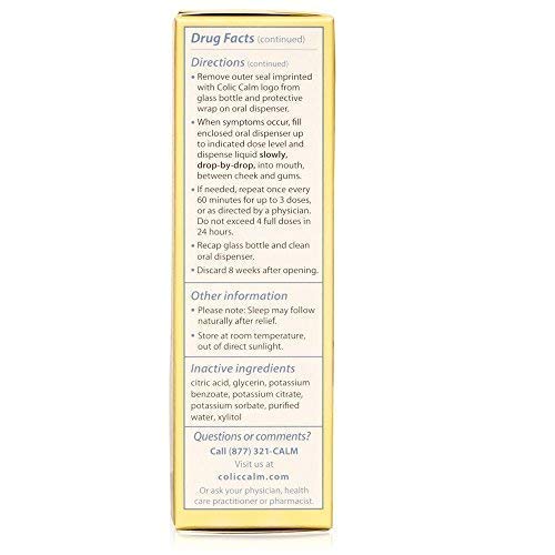 Colic Calm Homeopathic Gripe Water, Colic & Infant Gas Relief Drops, 2 Ounce