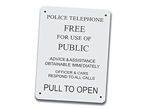 Amazon.com: Police Telephone Box Sign - Vintage Style Police Public ...