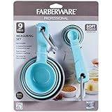 Amazon.com: Farberware Color 9-Piece Plastic Measuring Cups and Spoons ...