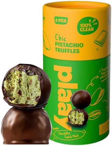 Plaay Pistachio Dark Chocolate Truffles – keto-friendly snack with ...
