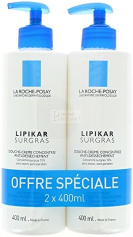 La Roche-Posay Lipikar Surgras Anti-Dryness Cleansing Cream 2 x 400ml ...