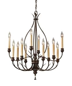 Murray Feiss F2615/12HTBZ Emory Collection 12-Light Chandelier ...
