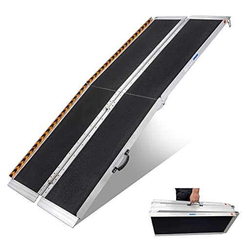 Wheelchair Ramp 8FT, gardhom 800Lbs Extra Wide 31.3” Aluminum Portable ...