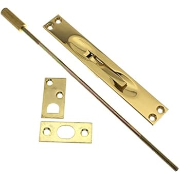 Baldwin 0600.003.12 Wood/Metal Door 12-Inch Flush Bolt, Lifetime Polished Brass - Door Dead ...