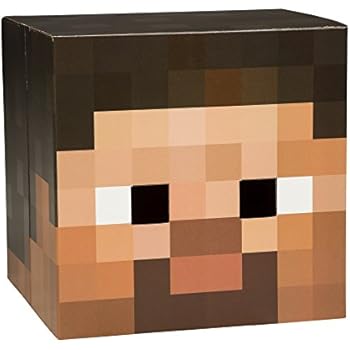 Amazon.com: Minecraft Head Costume Mask Set (Steve and Creeper): Toys ...