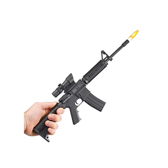 Buy Gibson AR-15 Rifle Refillable Butane Grill & BBQ Gun Lighter w ...