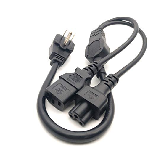 Amazon.com: 2 in 1 Flat Nema 5-15P Plug to IEC 320 C13 C5 Y Splitter ...