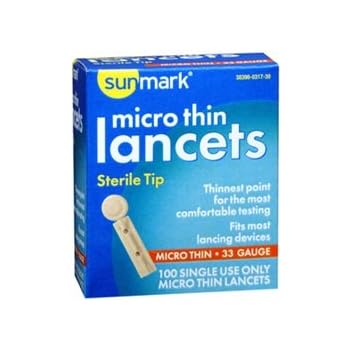 Amazon.com: Walgreens 33 Gauge Micro Thin Lancets, 100 ea: Health ...