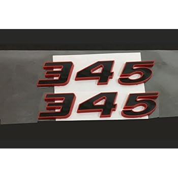 Amazon.com: Yoaoo® 2x Red OEM 345 Emblem Badges Alloy 3d Logo for HEMI ...