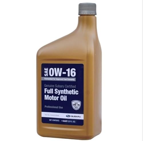Subaru Synthetic Motor Oil SAE 0W-16 1 Quart Bottle SOA427V3000 Oem ...