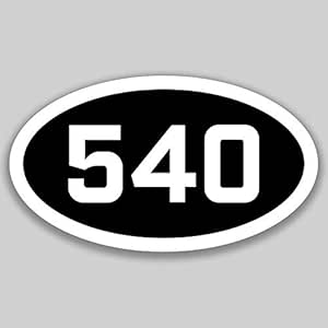 Amazon.com: DHDM 540 Area Code Sticker Virginia Roanoke Blacksburg Cave ...