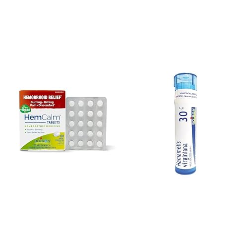 Boiron Hemorrhoid Relief Tablets 60 Count and Preparation H Hemorrhoid ...