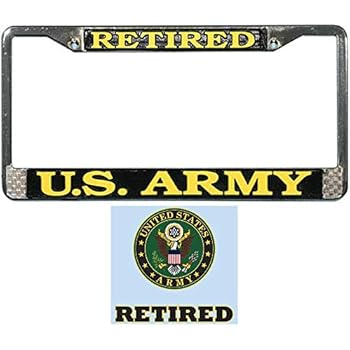 Amazon.com: Mitchell Proffitt US Army Retired License Plate Frame ...