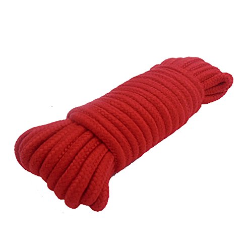 32 Feet 1/3inch(8mm) Red Cotton Rope Diameter Durable And Sturdy Long ...